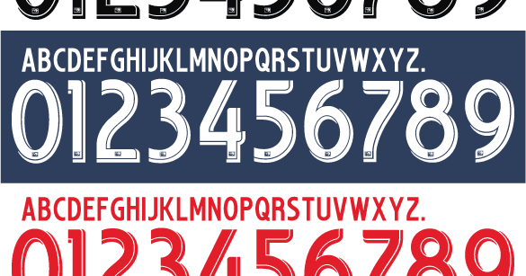Football teams shirt and kits fan: Updated: MLS 2013 font