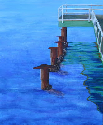 Ann Steer Gallery - Beach Paintings and Ocean Art: Learmonth Jetty, Exmouth