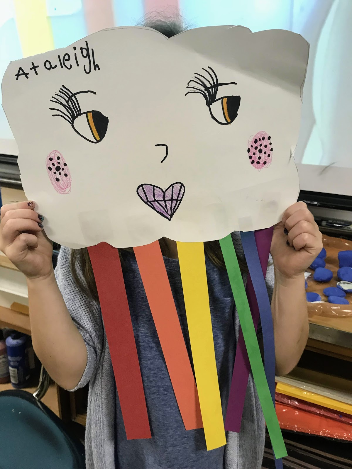 Elements of the Art Room: Kindergarten ROY G BIV clouds