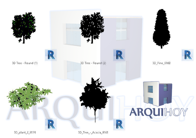 Familia Plantas 3D / Family Plants 3D Medium (RFA) | ArquiHoy-Revit