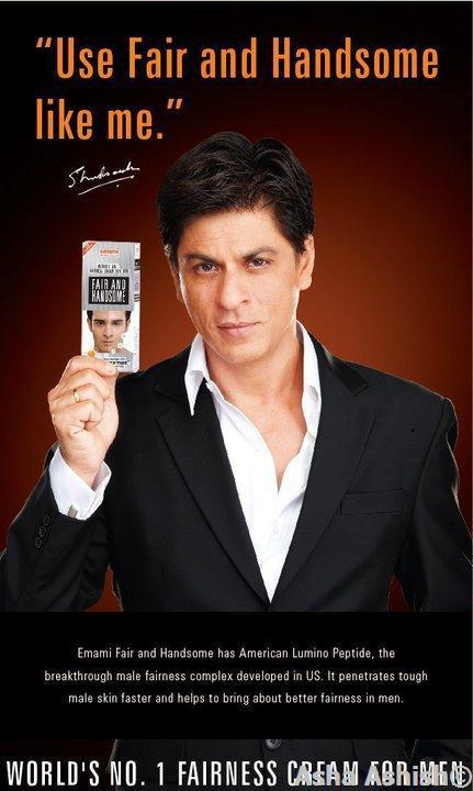Asha Ashish: Shah Rukh Khan's Fair and Handsome Print Ad