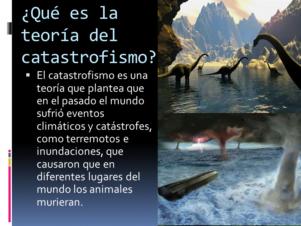 BIOLOGIA: TEORIA DEL CATASTROFISMO