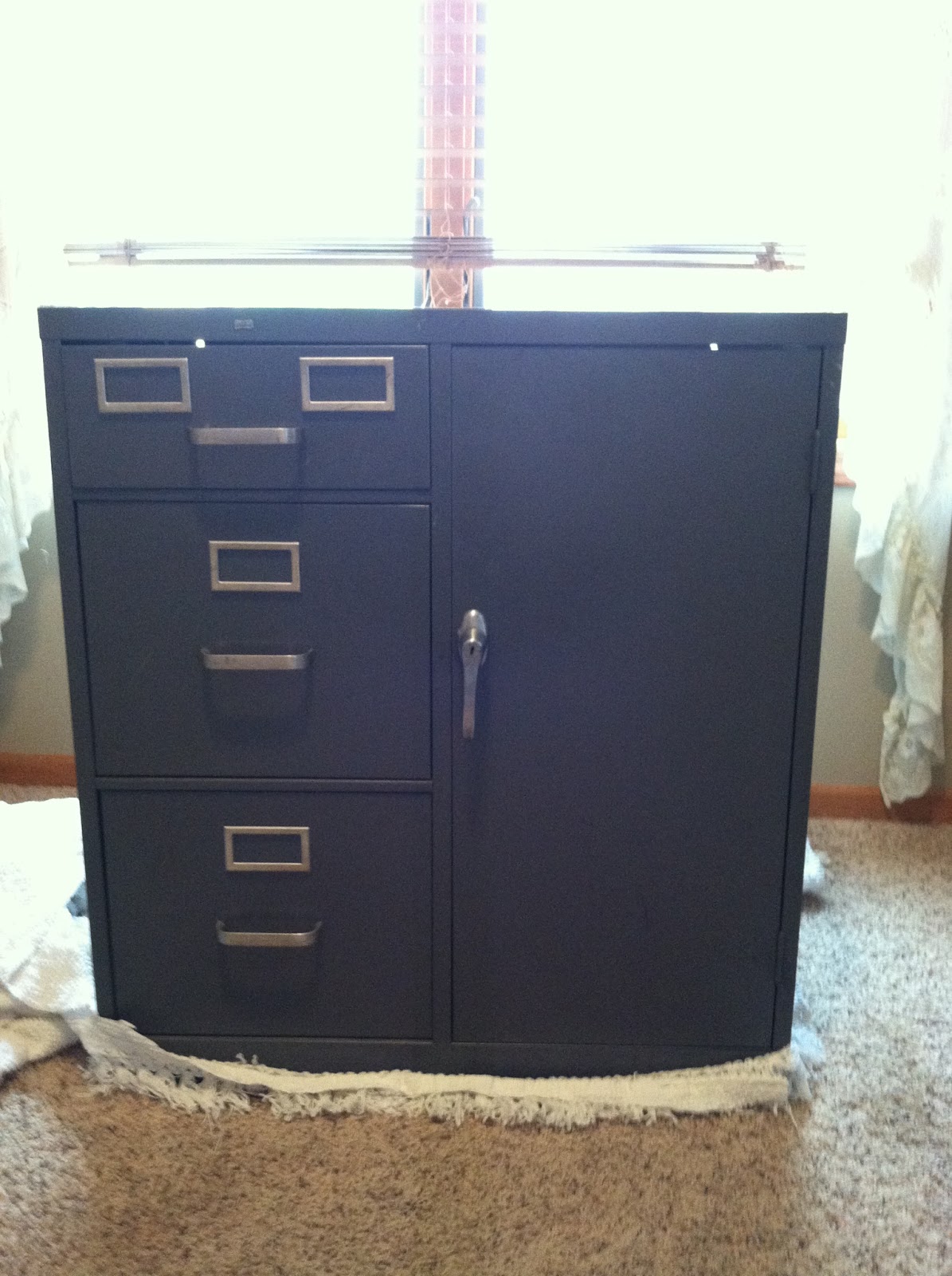 A New Look for an Old Metal File Cabinet