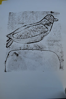 I teach art: Some New Bird Collagraphs