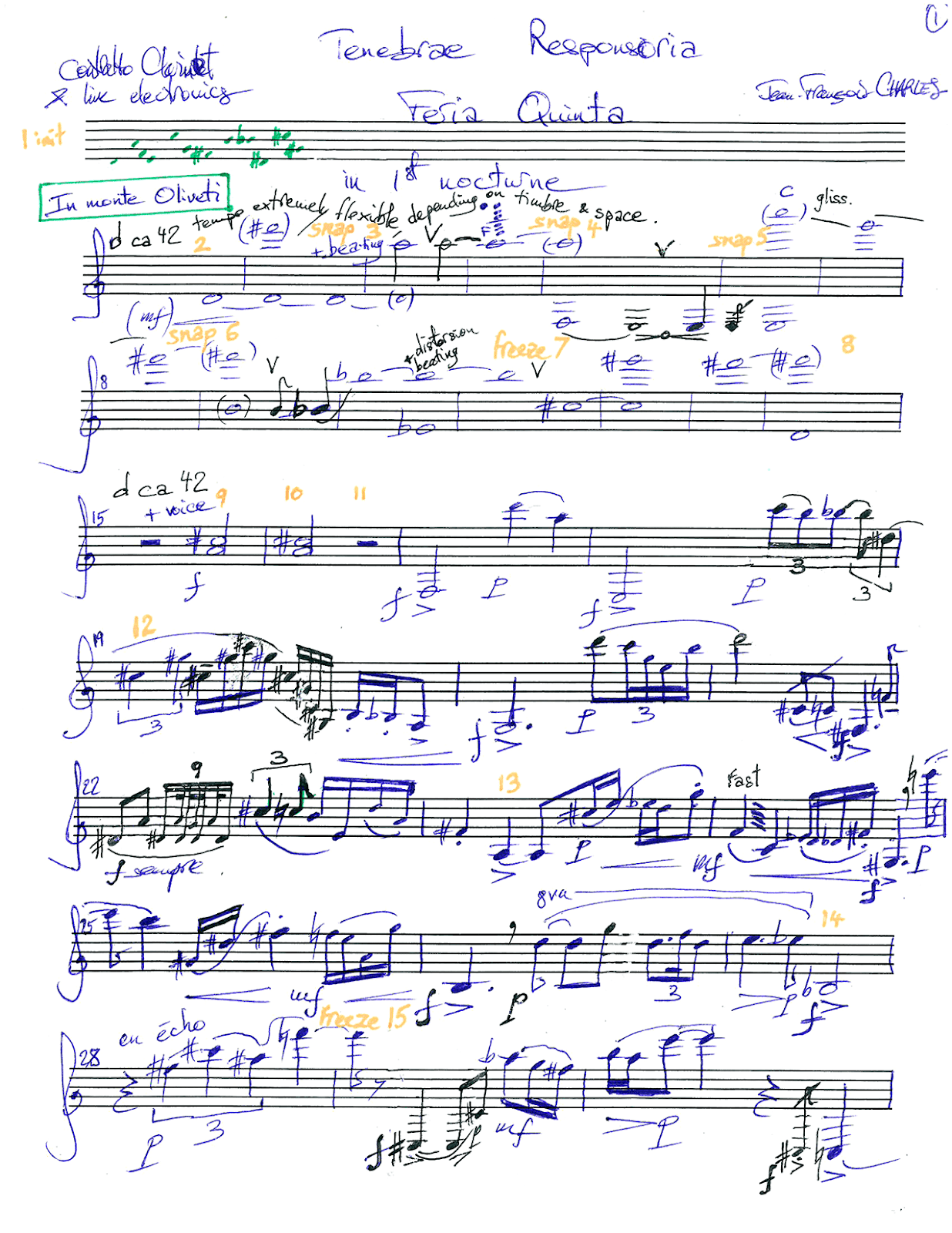 Contralto clarinet @ Butler University's Elektronik Musik Fest