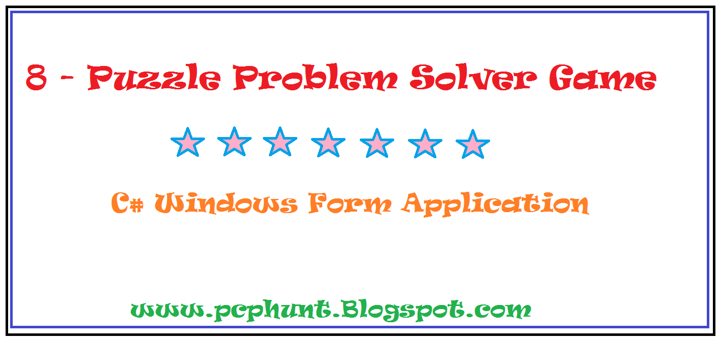 8-Puzzle Game in C# Window Form Application - Programming SeekerzZ