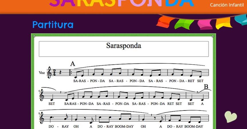 Musicalizarse: CANCIÓN "SARASPONDA"