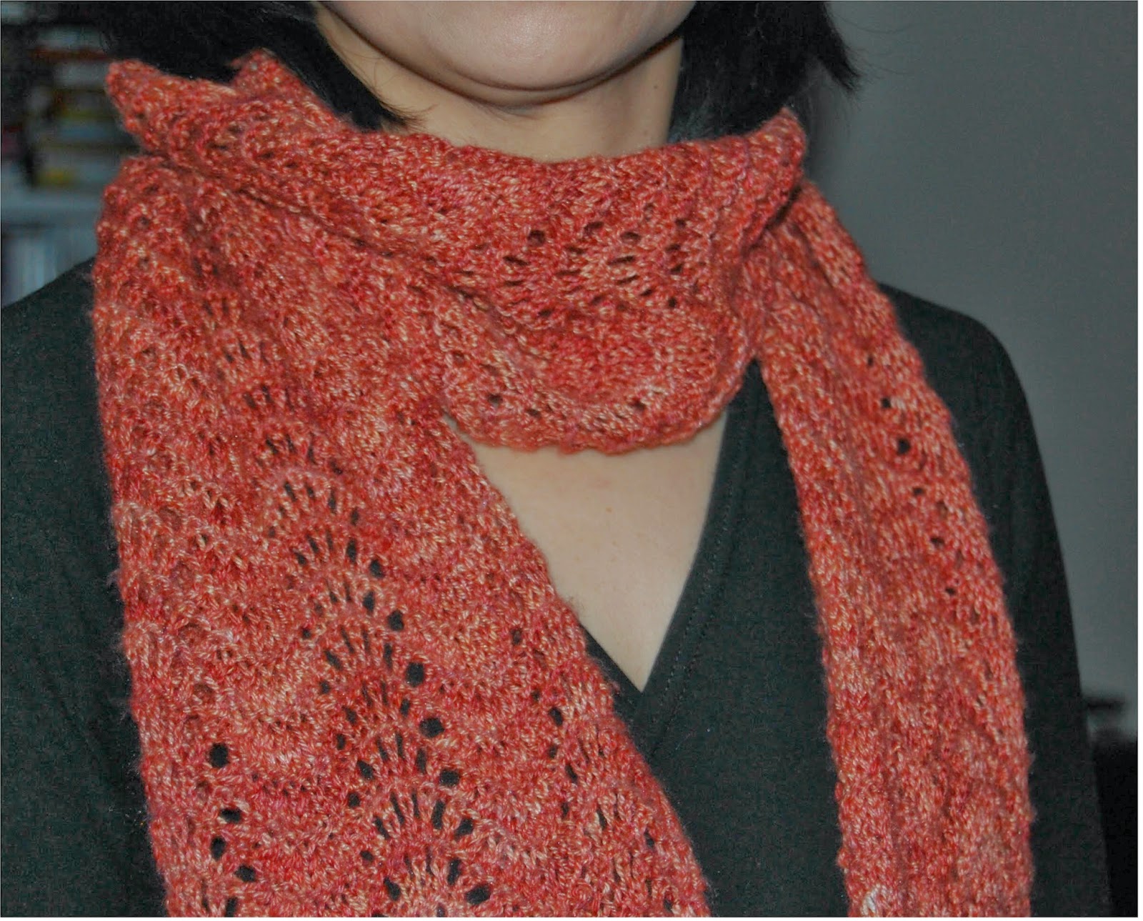 Finished Seams: Old Shale Scarf