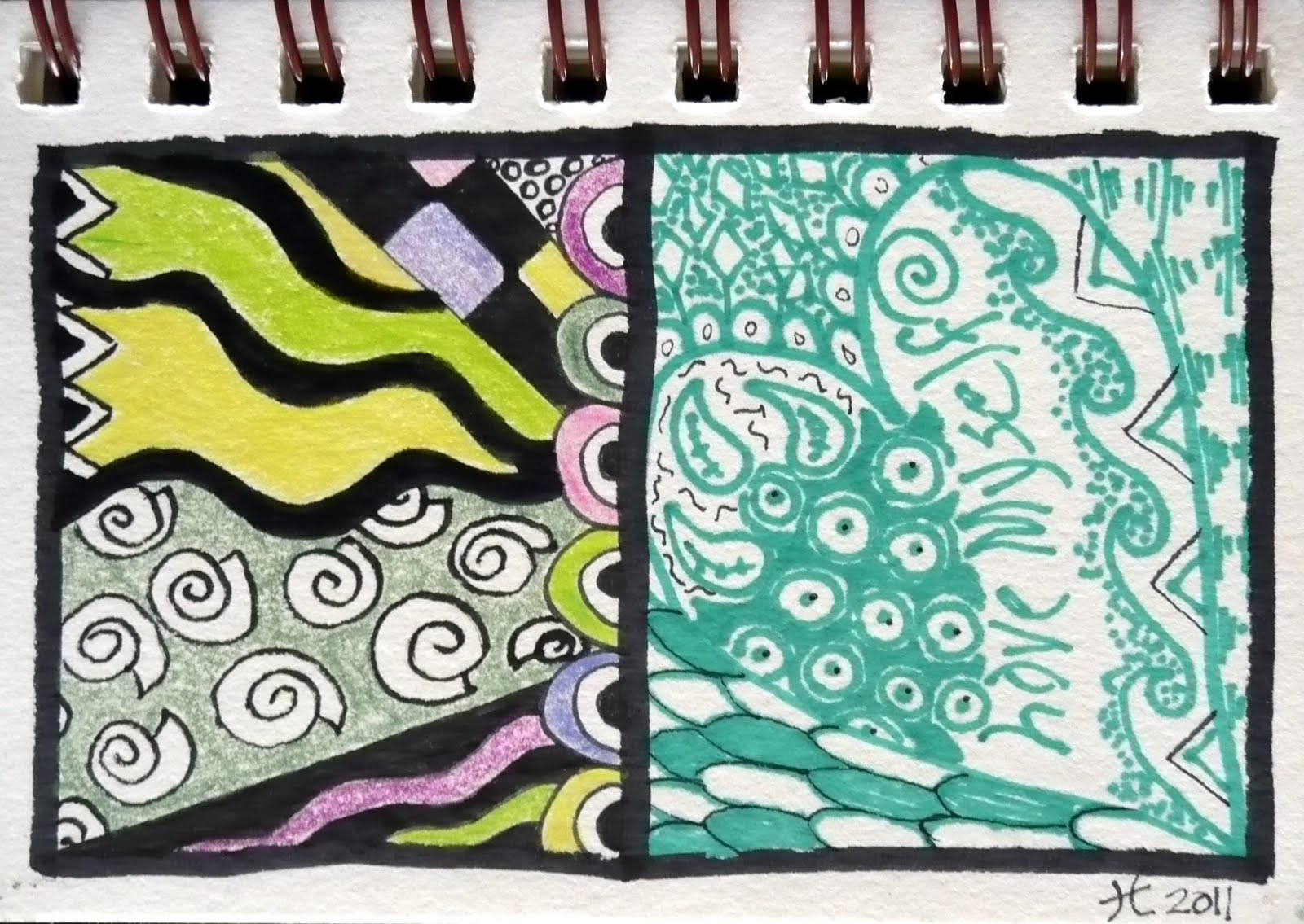 Art Book Bug Diary: Zany for Zentangles!