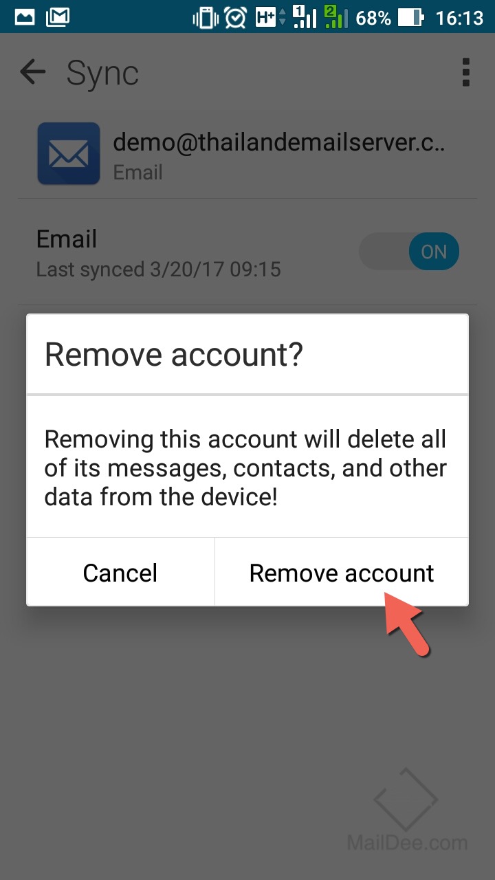 Technology Land Co., Ltd.: [Android OS] วิธีลบบัญชีอีเมลออกจาก Smart Phone