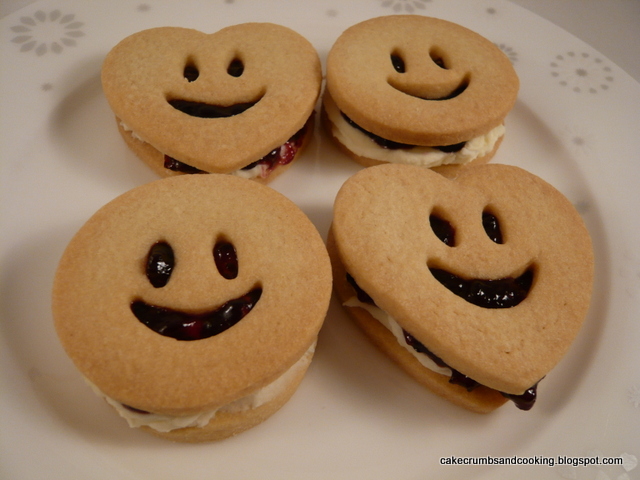 Cake, Crumbs and Cooking: Funny Face Jam and Cream Sandwich Biscuits ...