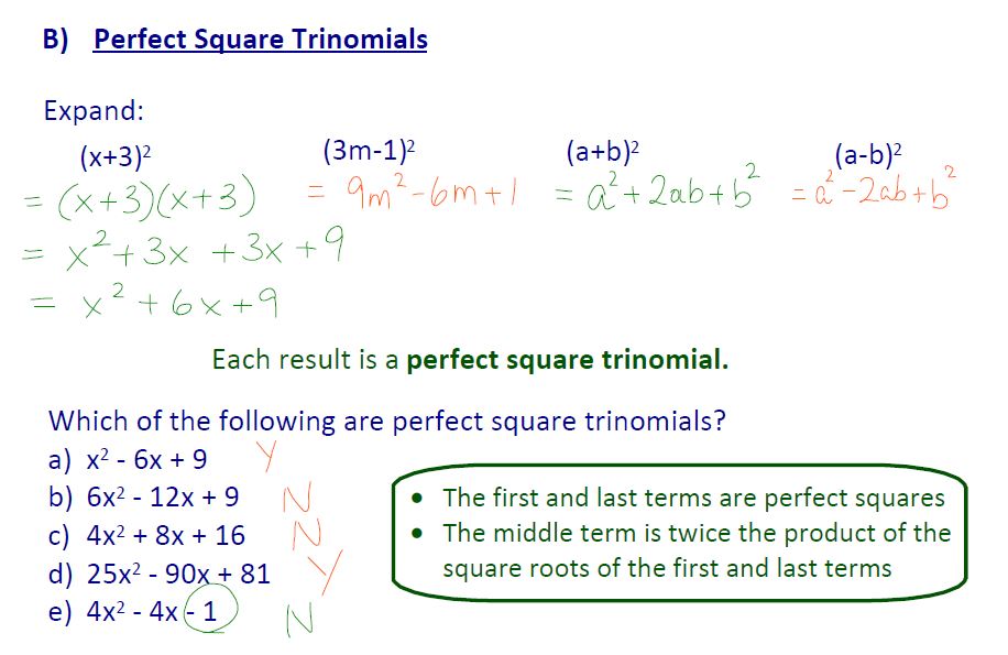 M^3 (Making Math Meaningful): Rethinking Factoring Special Quadratics