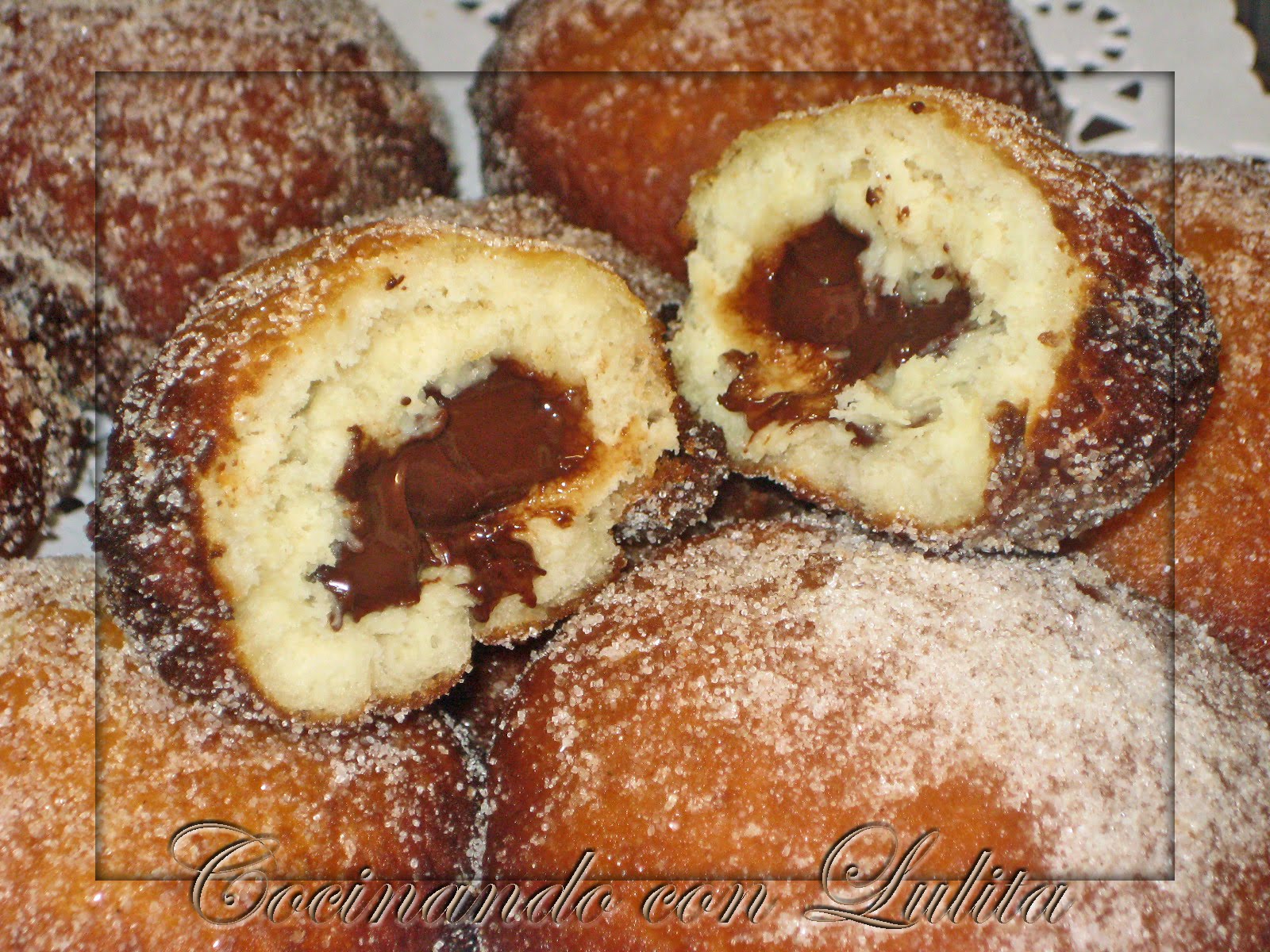 COCINANDO CON LULITA: Berlinesas rellenas de chocolate belga