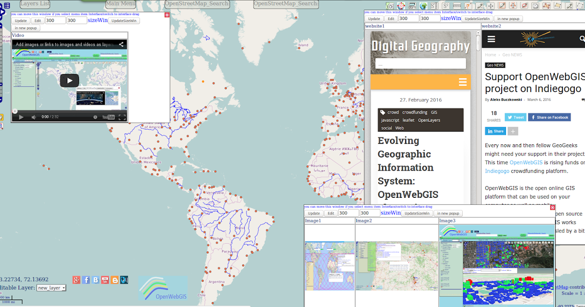 OpenWebGIS is free online GIS: Customizing of OpenWebGIS interface to create your own workspace
