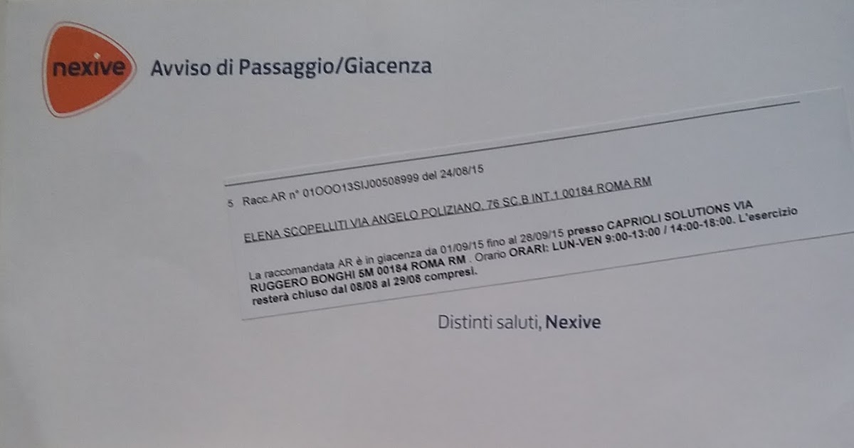 Nexive raccomandata in giacenza: può essere una multa?