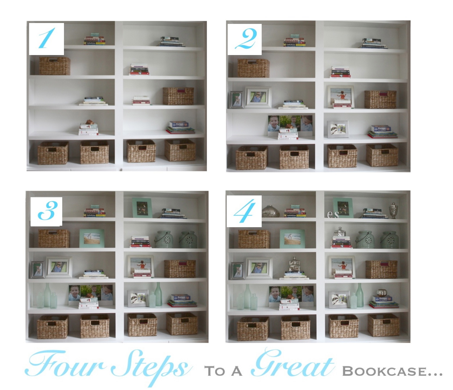 The Yellow Cape Cod: Four Simple Steps To a Great Bookcase Display