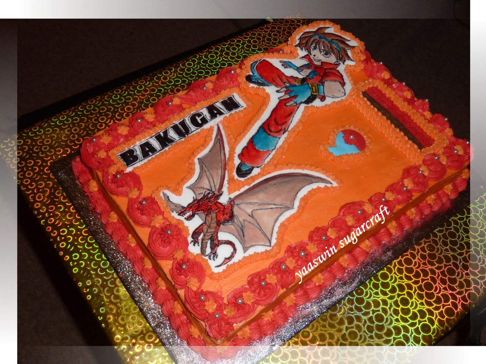 Yaaswin Sugarcraft & Cakes: Bakugan Cake