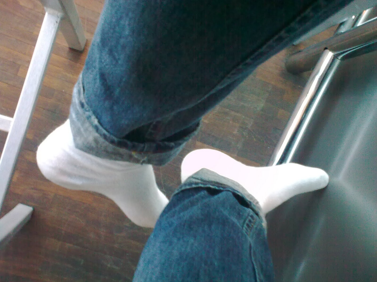 The White Socks Collection Project: candid socks in library of Almere