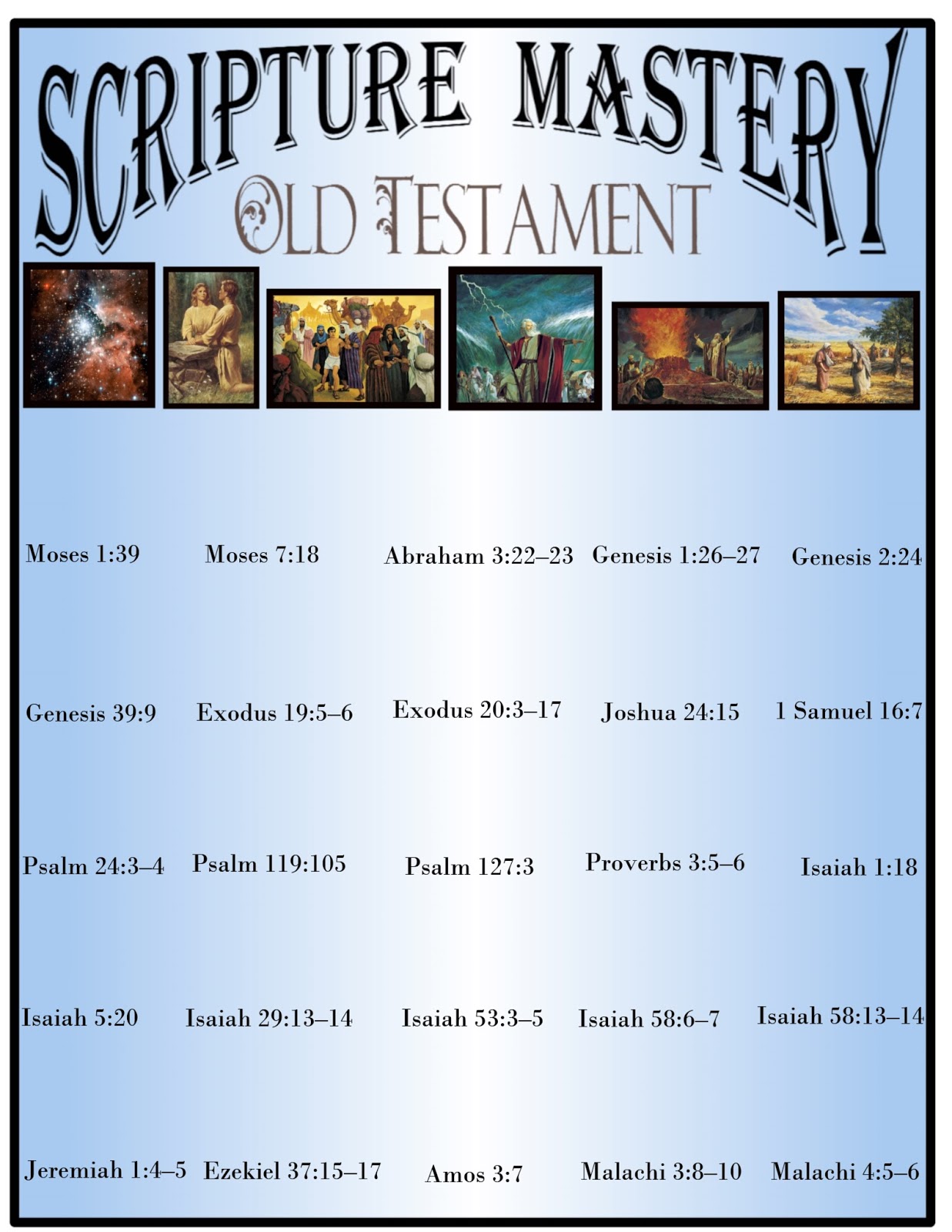 HollysHome - Church Fun: LDS Seminary Old Testament Scripture Mastery ...