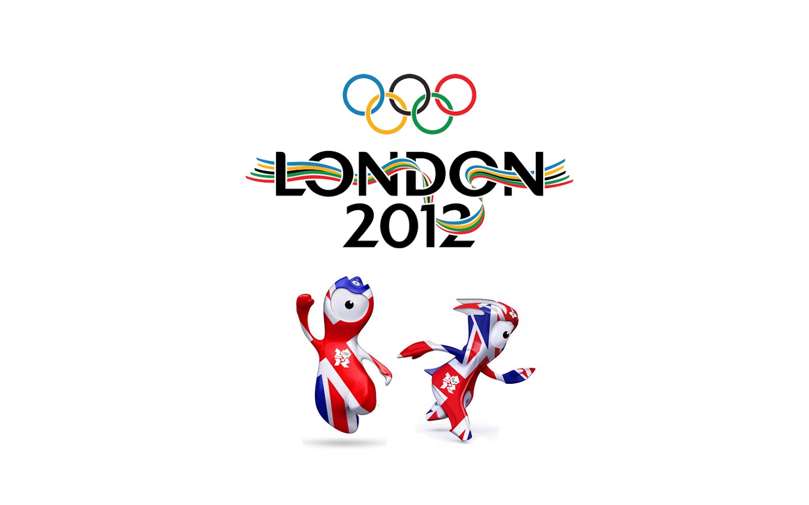 Desktop Wallpaper: London 2012 Olympics Logo and Mascots Desktop Wallpaper