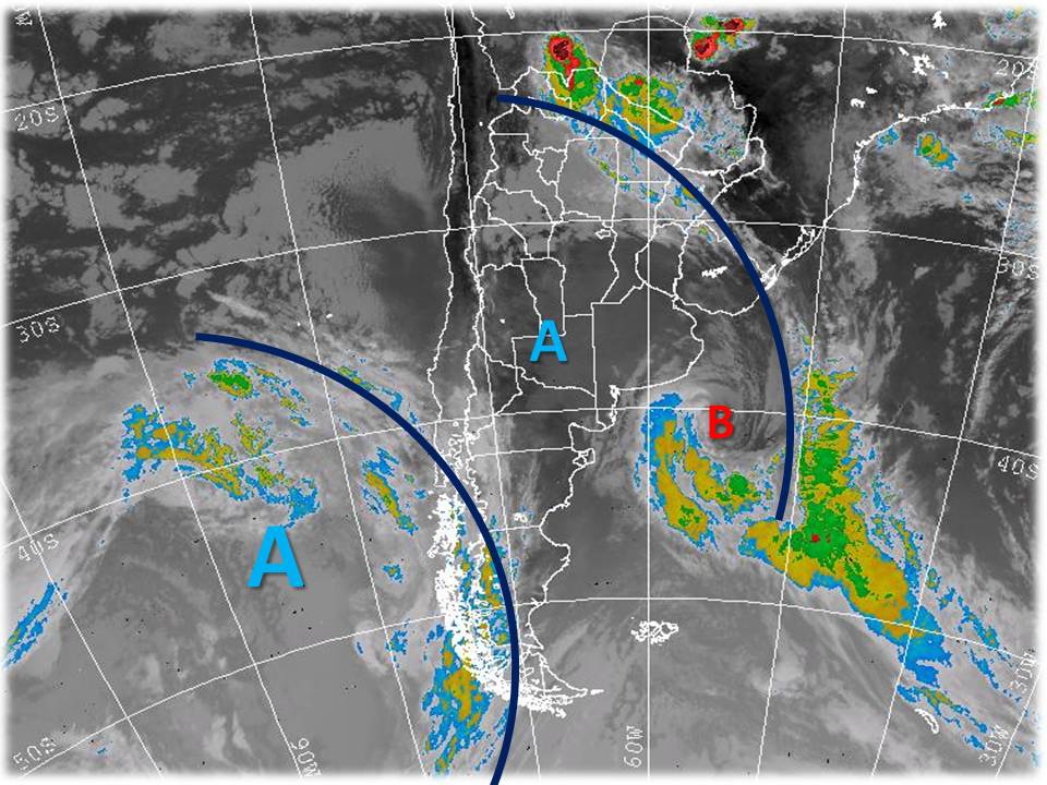 EL MUNDO DEL TIEMPO: PASAJE DEL IMPORTANTE FRENTE FRÍO