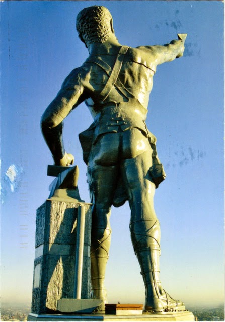 One Postcard a Day: Vulcan Statue in Birmingham, Alabama