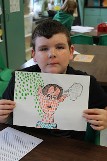 Art Room 104: In Progress: 4th Grade Pop-Art Portraits