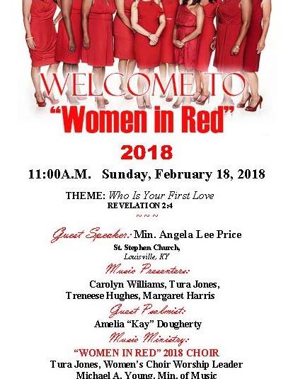 Women In Red Church Program Ideas