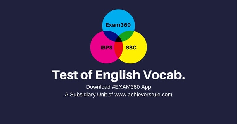 Test Your English Vocabulary - Set 1