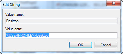 WeB LoG'S JuUiER: Change desktop location in Windows 7