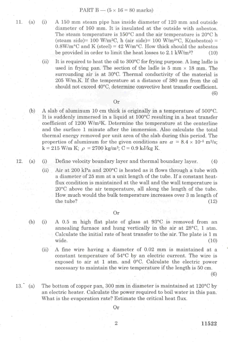 ME6502 / ME2251 Heat and Mass Transfer Nov Dec 2012 Question Paper ...