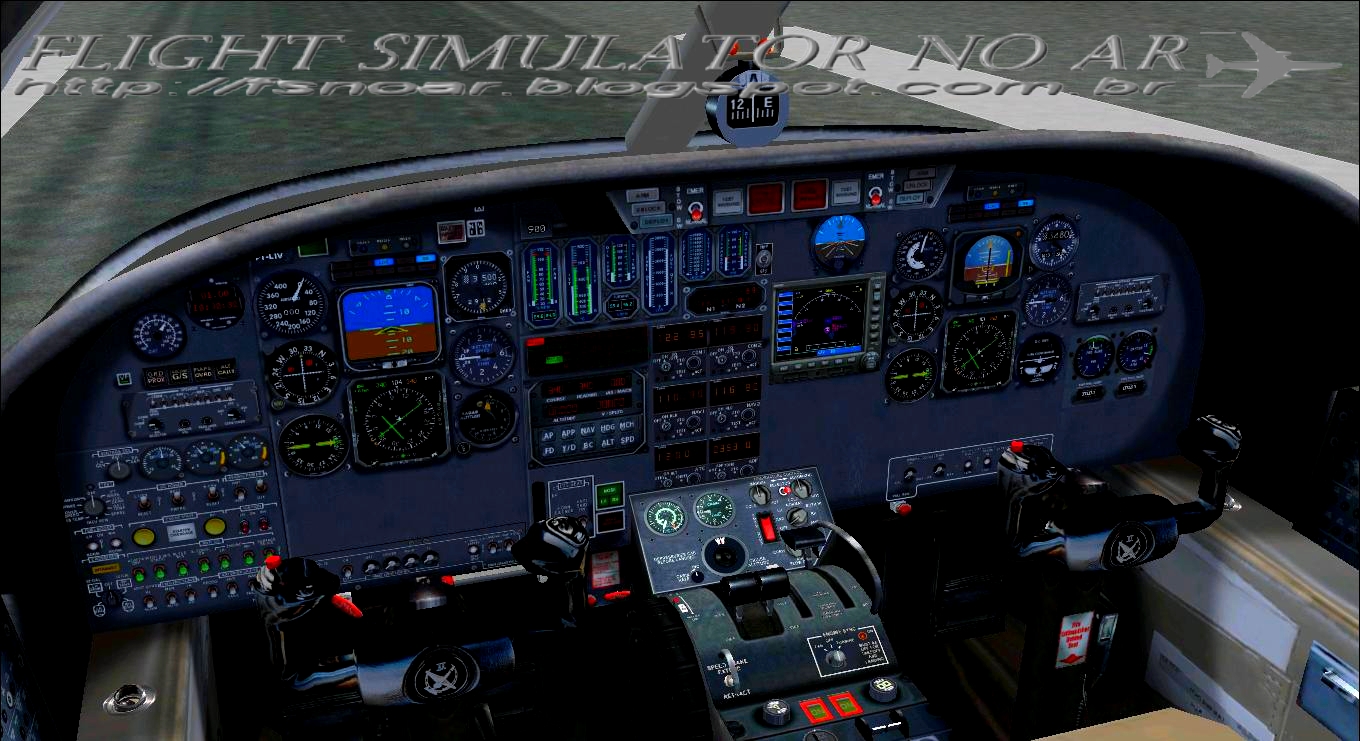 Cessna Citation II (PT-LIV) - FS2004 - Flight Simulator no Ar