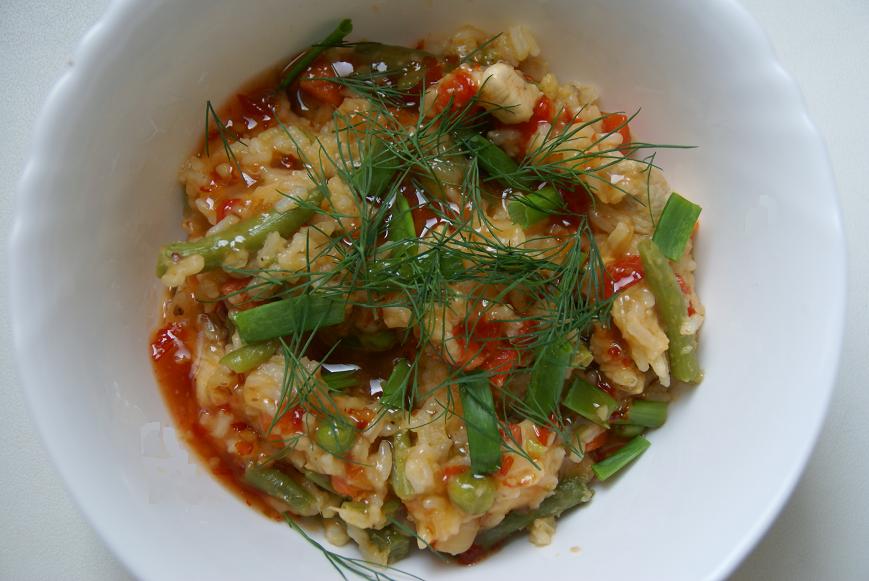 cipars: Saldskābā vista ar rīsiem un dārzeņiem