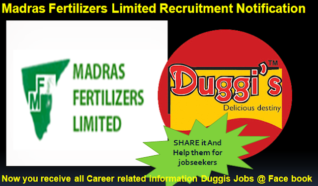 Duggis Jobs: Madras Fertilizers Limited Recruitment Notification 2013 ...