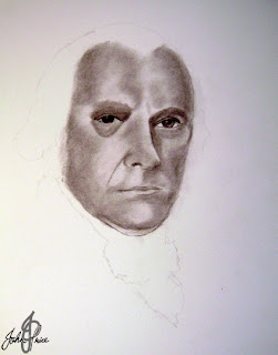 John Price Art: In Progress Drawing - The Presidents - James Madison