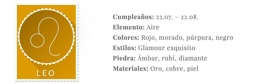 ASTROLOGÍA EVOLUTIVA: Estilo y diseños según signos zodiacales - LEO