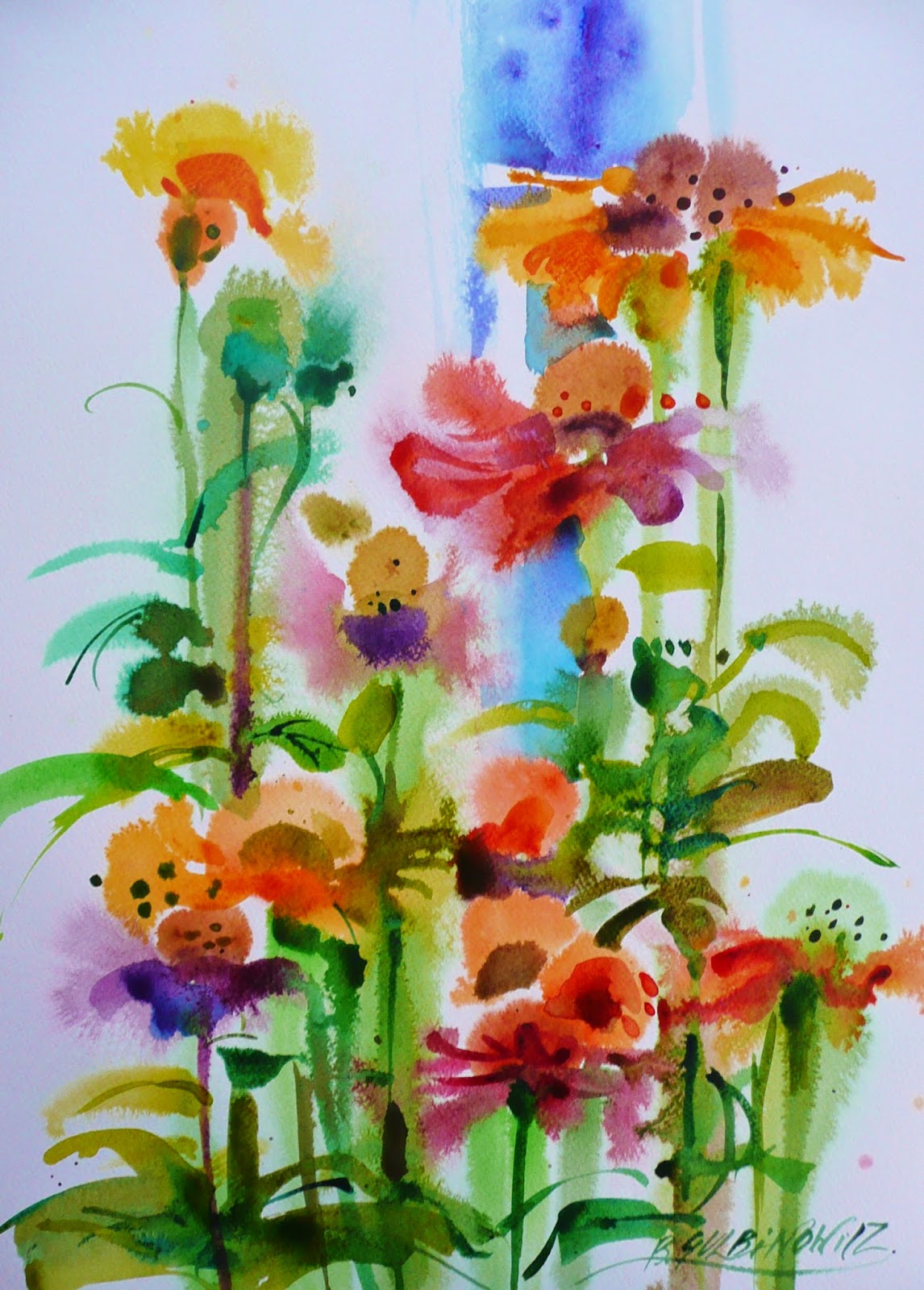 Galeria Szczęśliwych Obrazów: Akwarela, kwiaty