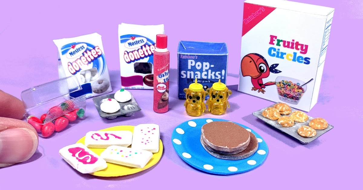 Rainbow Tinkle's World: DIY Miniature Breakfast Junk Food - Donuts ...