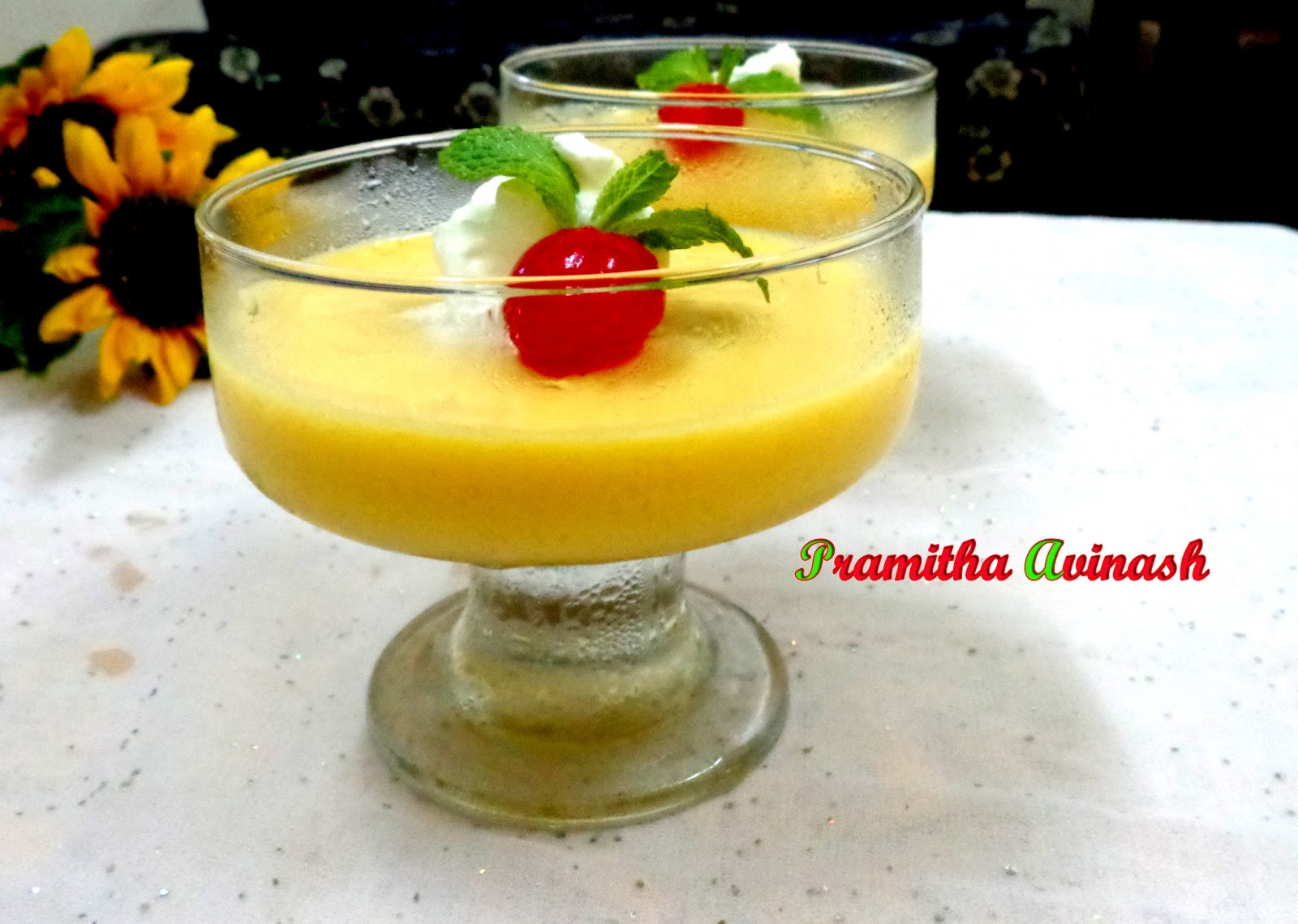 Pramitha Love Cooking!!!!!: Fresh Mango Pudding