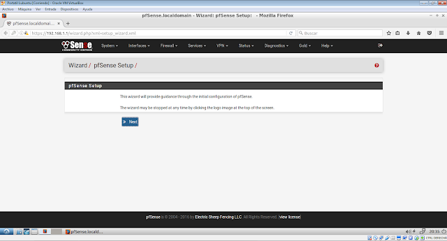 Servicios de red e internet: pfSense | Primeras configuraciones con la interfaz web