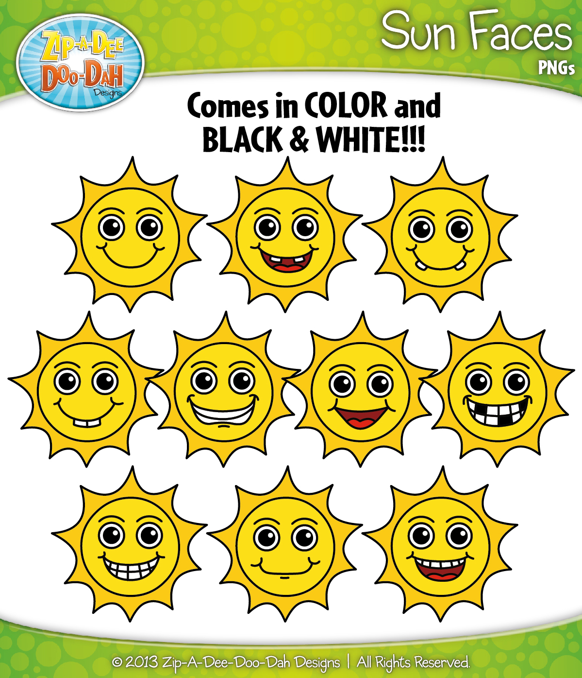 Zip-A-Dee-Doo-Dah Designs: Character Faces Clipart Mega Bundle