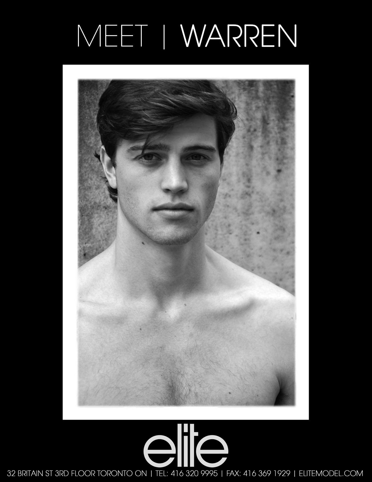 ELITE MODEL MANAGEMENT TORONTO : Meet WARREN.