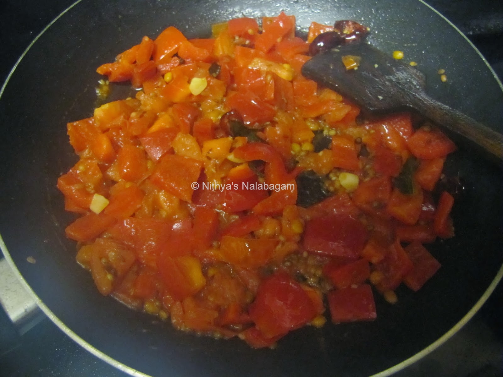 Red Bell Pepper Chutney | Red Capsicum Chutney |Nithya's Nalabagam