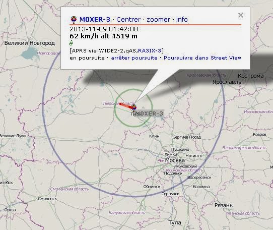 ALERTE-RADIOSONDES: COUP D'OEIL sur les MOXER APRS de Léo