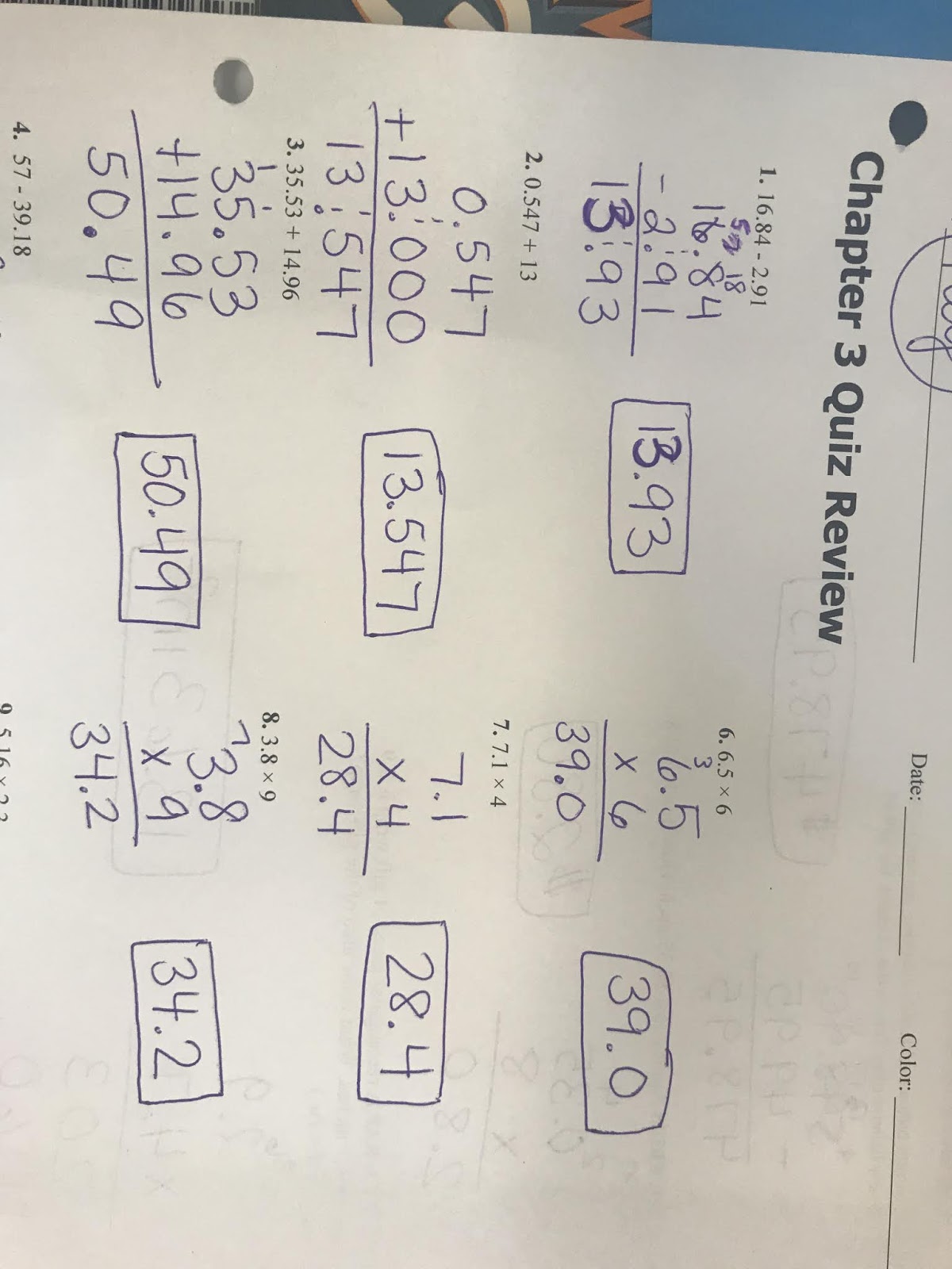 Grade 6 Math with Ms. Eringis : 2019
