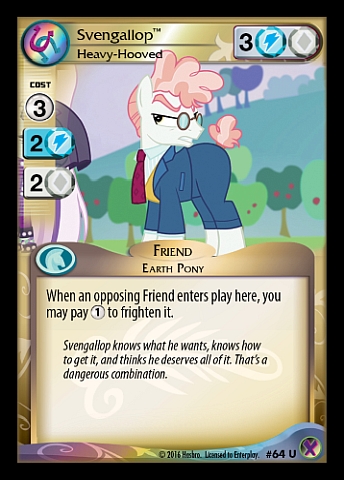 My Little Pony Svengallop, Heavy-Hooved Marks in Time CCG Card | MLP Merch