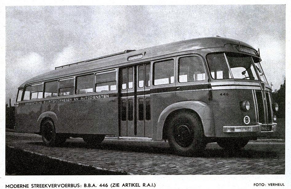 transpress nz: Verheul bus, Netherlands, late 1940s