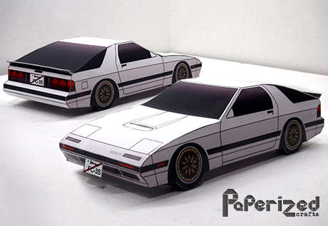 Mazda Savanna RX-7 (FC) Papercraft | Paperized Crafts