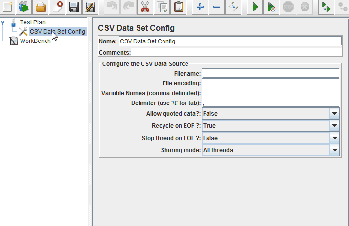 Perflink Jmeter Config Element Csv Data Set Config