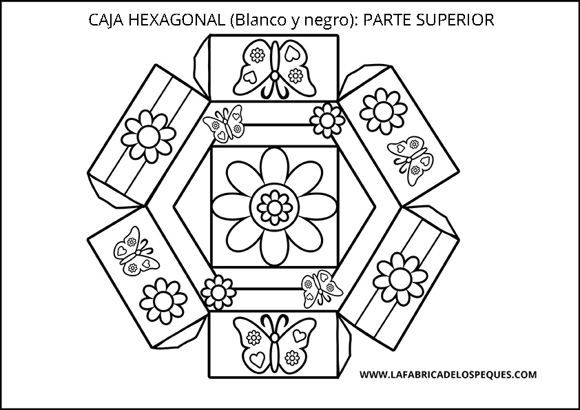 Imprimibles gratis: caja hexagonal. - La fábrica de los peques